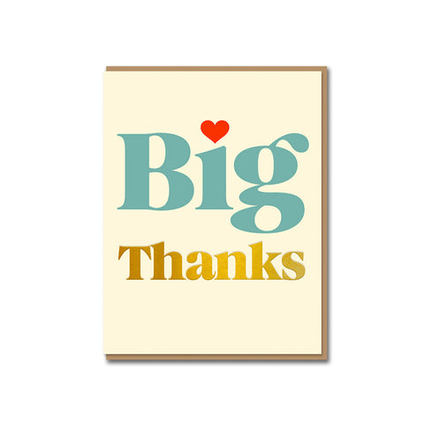 Big Thanks Greeting Card – Milligram