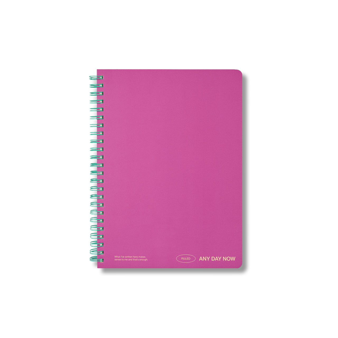 Any Day Now Magenta Spiral Notebook A5 – Milligram