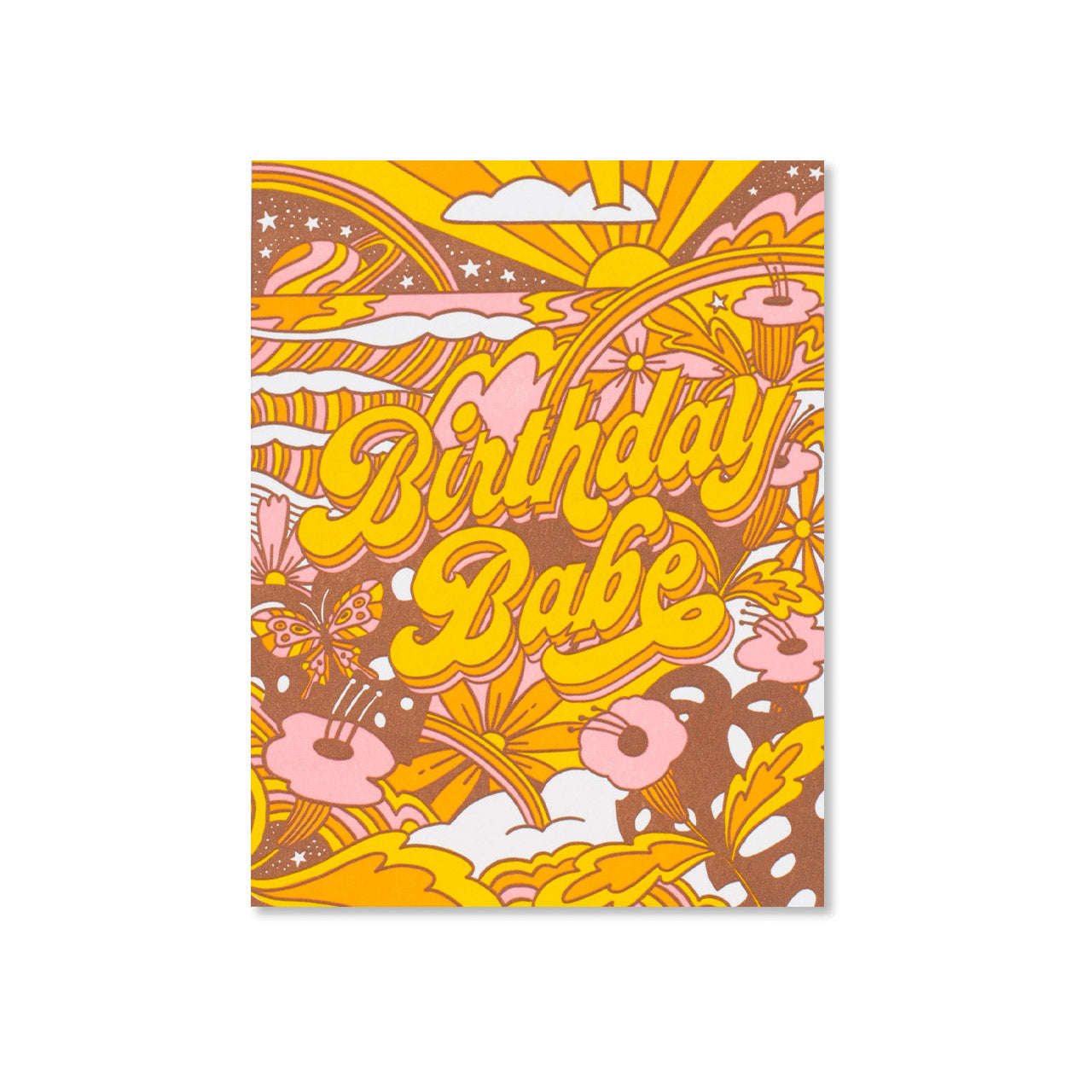 Hello Lucky Trippy Birthday Babe Greeting Card – Milligram