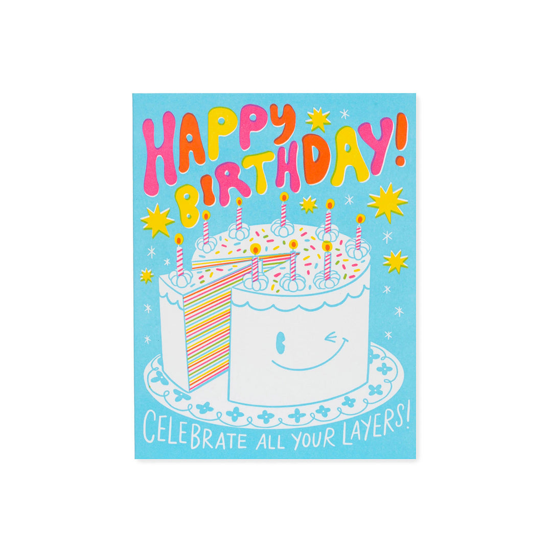 Hello!Lucky Cake Layers Birthday Card – Milligram
