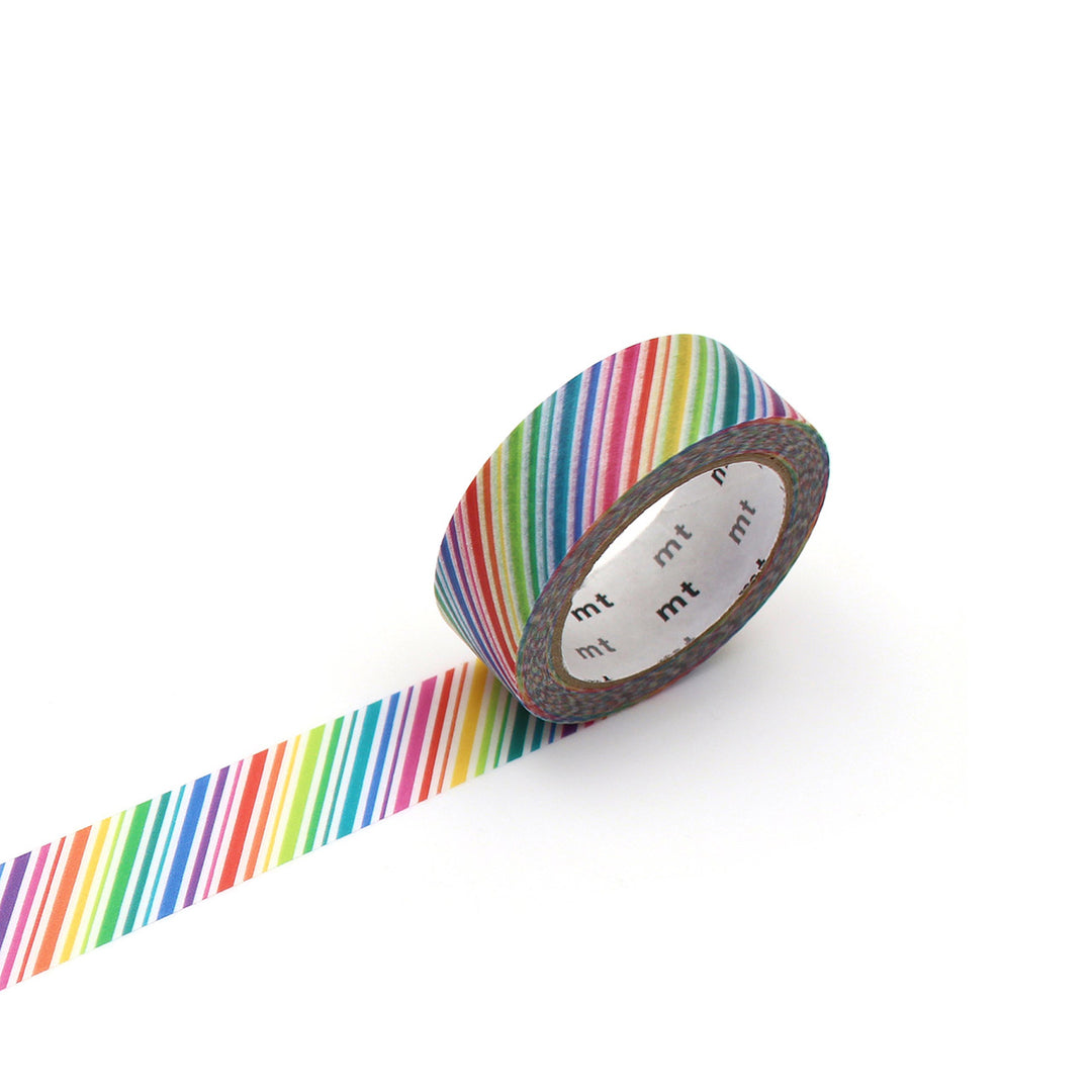 Masking Tape MT Rainbow Stripe Washi Tape Single Roll – Milligram