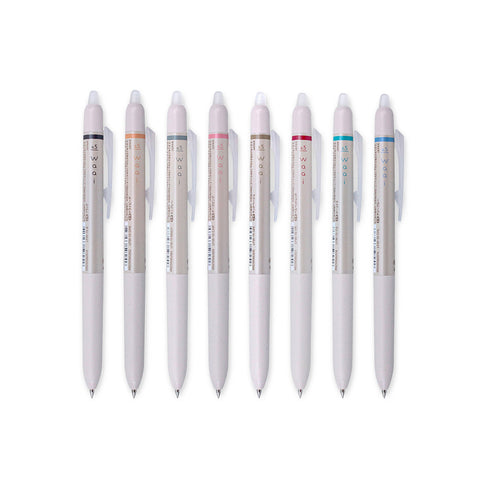 Pilot FriXion Clicker Waai Erasable Pastel Gel Pens Set of 8 – Milligram