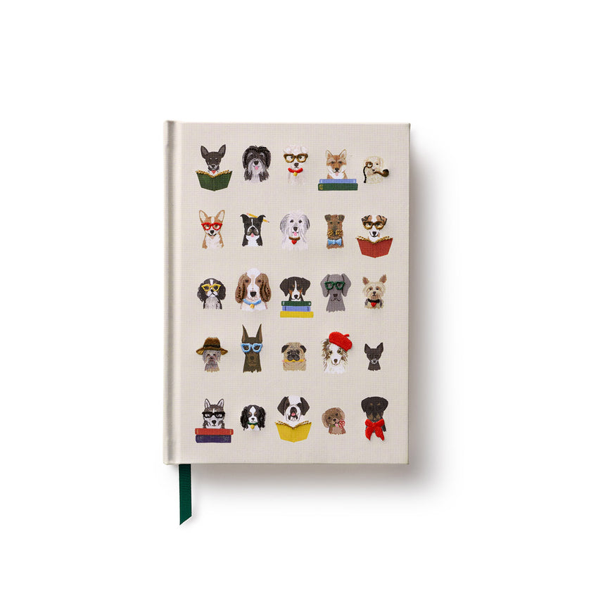Rifle Paper Co. Studious Dogs Embroidered Fabric Journal – Milligram