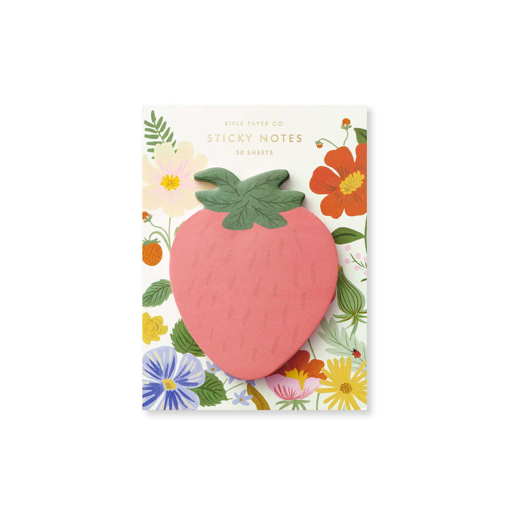 Rifle Paper Co. Strawberry Sticky Notes – Milligram