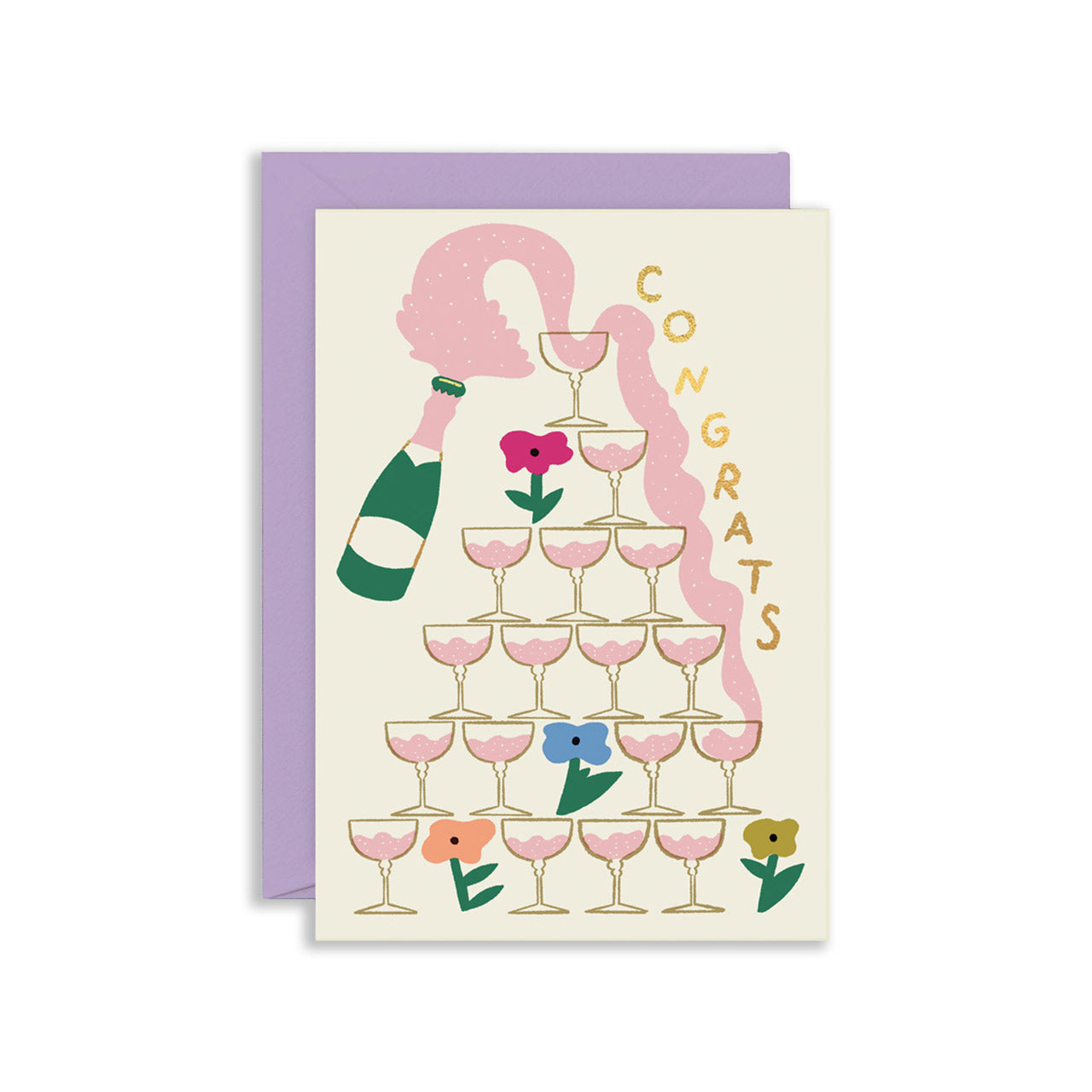 Wrap Congrats Champagne Greeting Card – Milligram