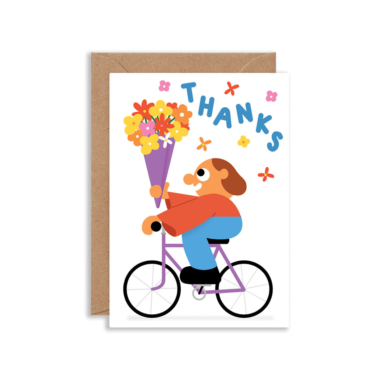 Thanks Cyclist Greeting Card – Milligram