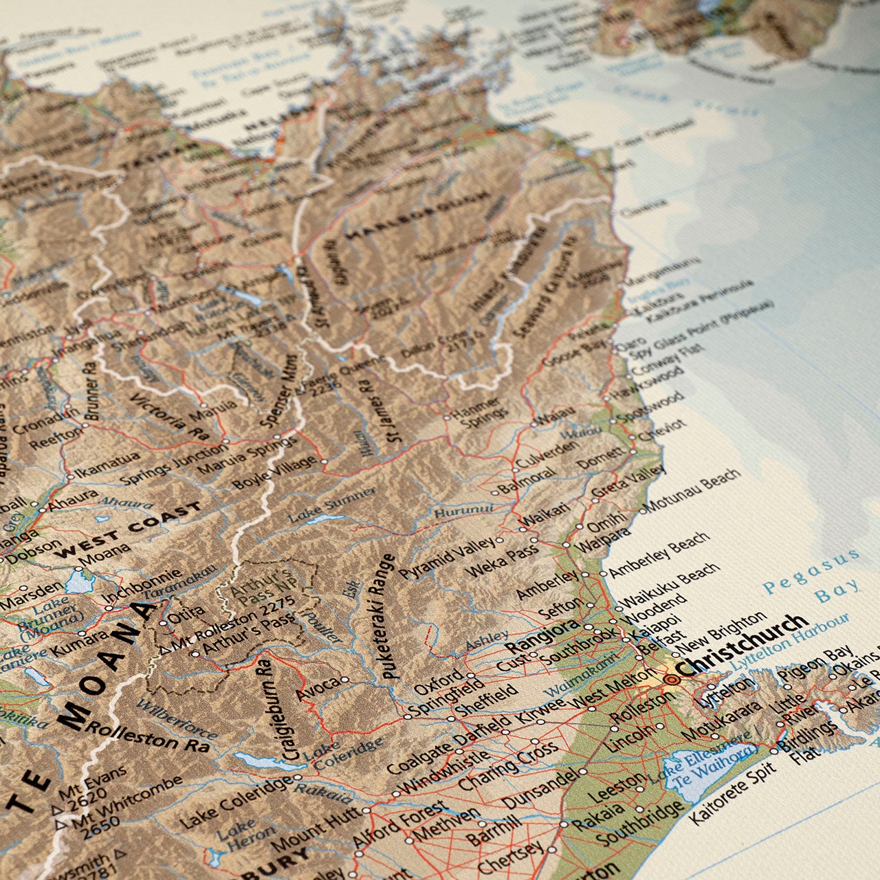 Studio Milligram New Zealand / Aotearoa Canvas Map