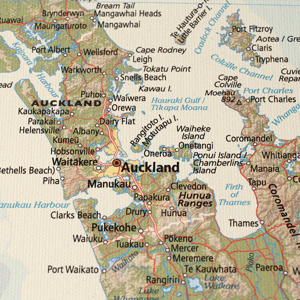 Studio Milligram New Zealand / Aotearoa Canvas Map