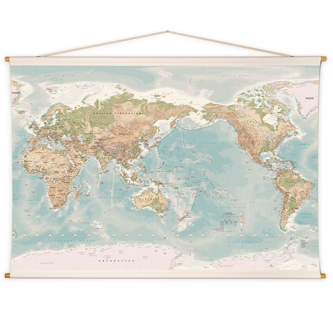 Studio Milligram World Map Canvas