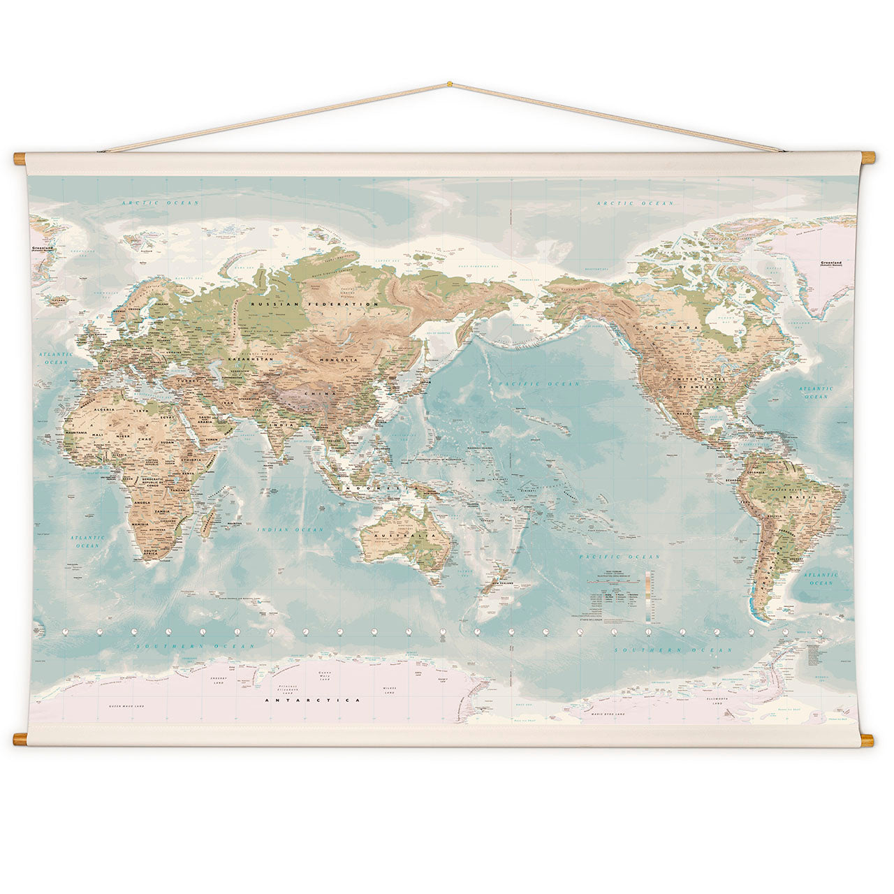 Studio Milligram World Map Canvas