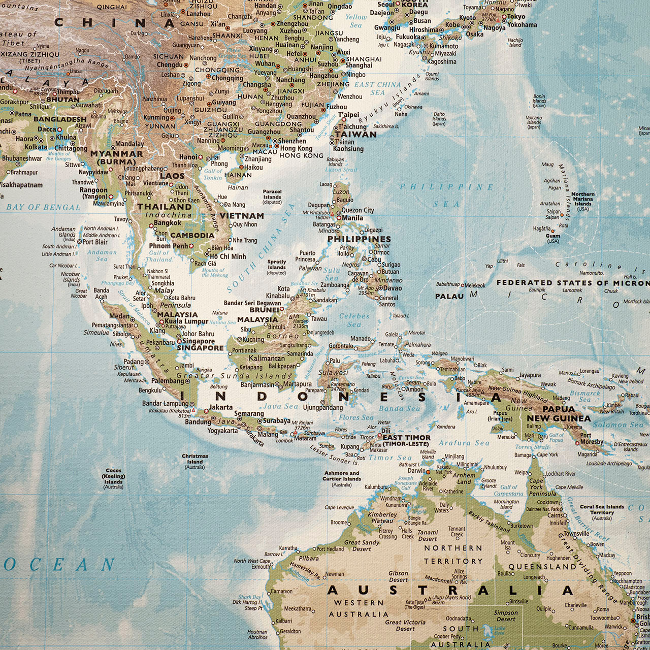 Studio Milligram World Map Canvas