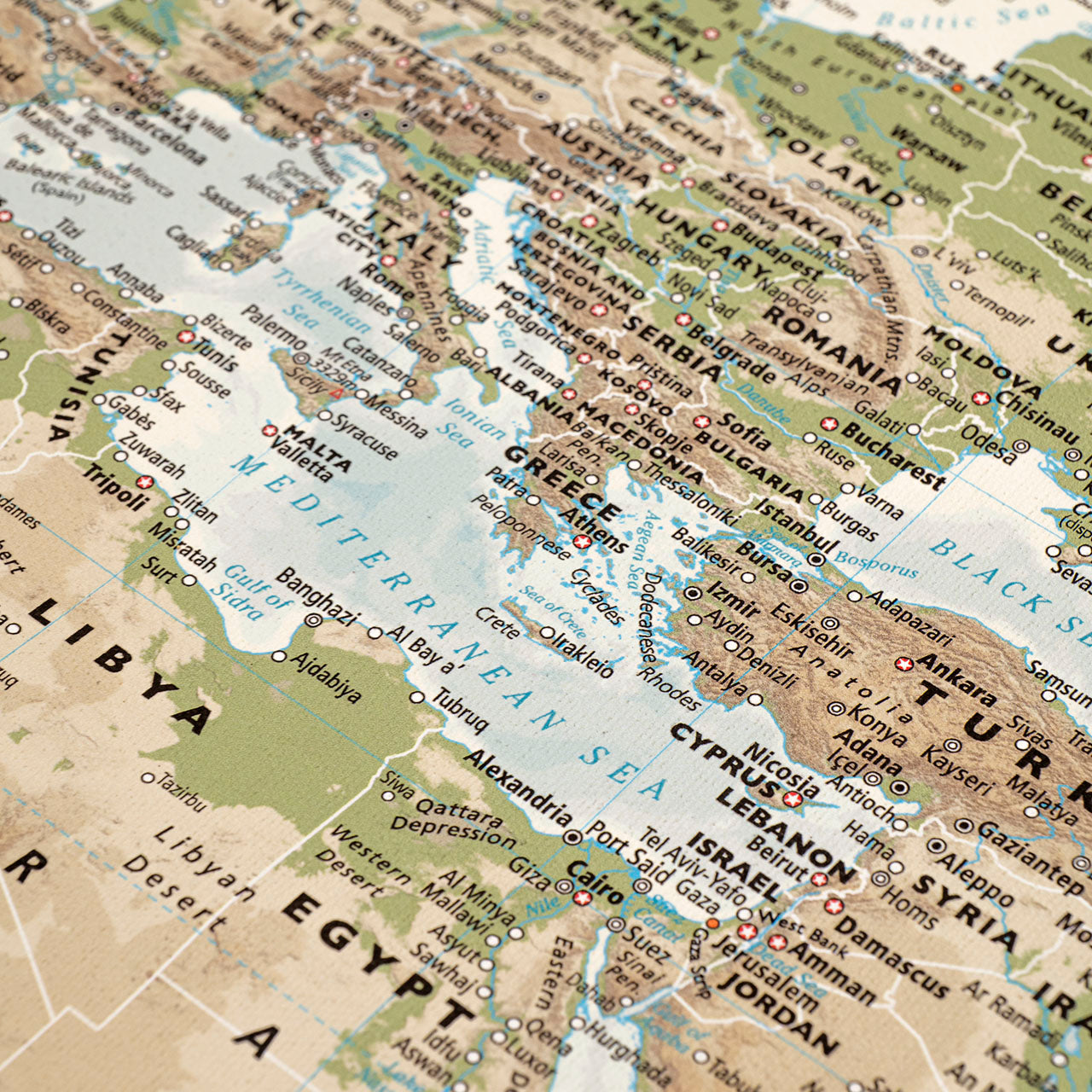 Studio Milligram World Map Canvas