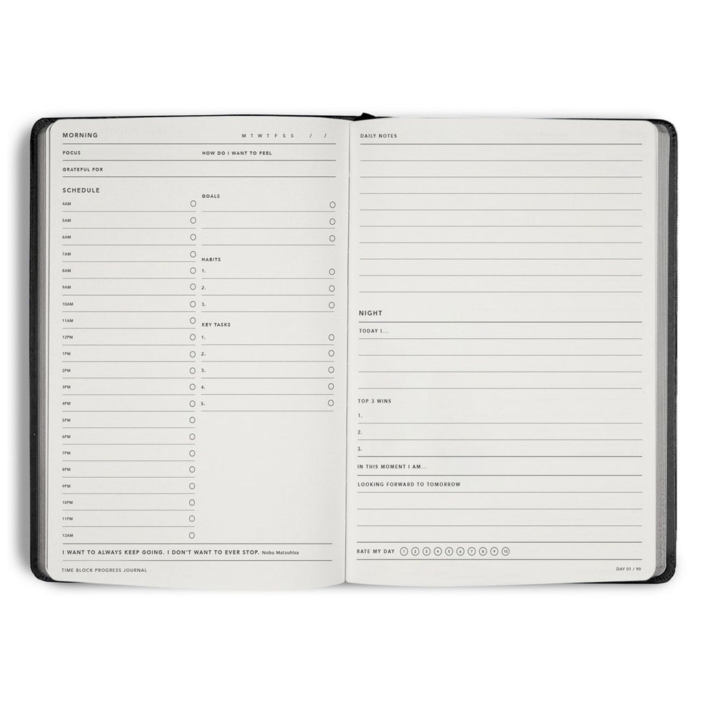 MiGoals Time Block Progress Journal – Milligram